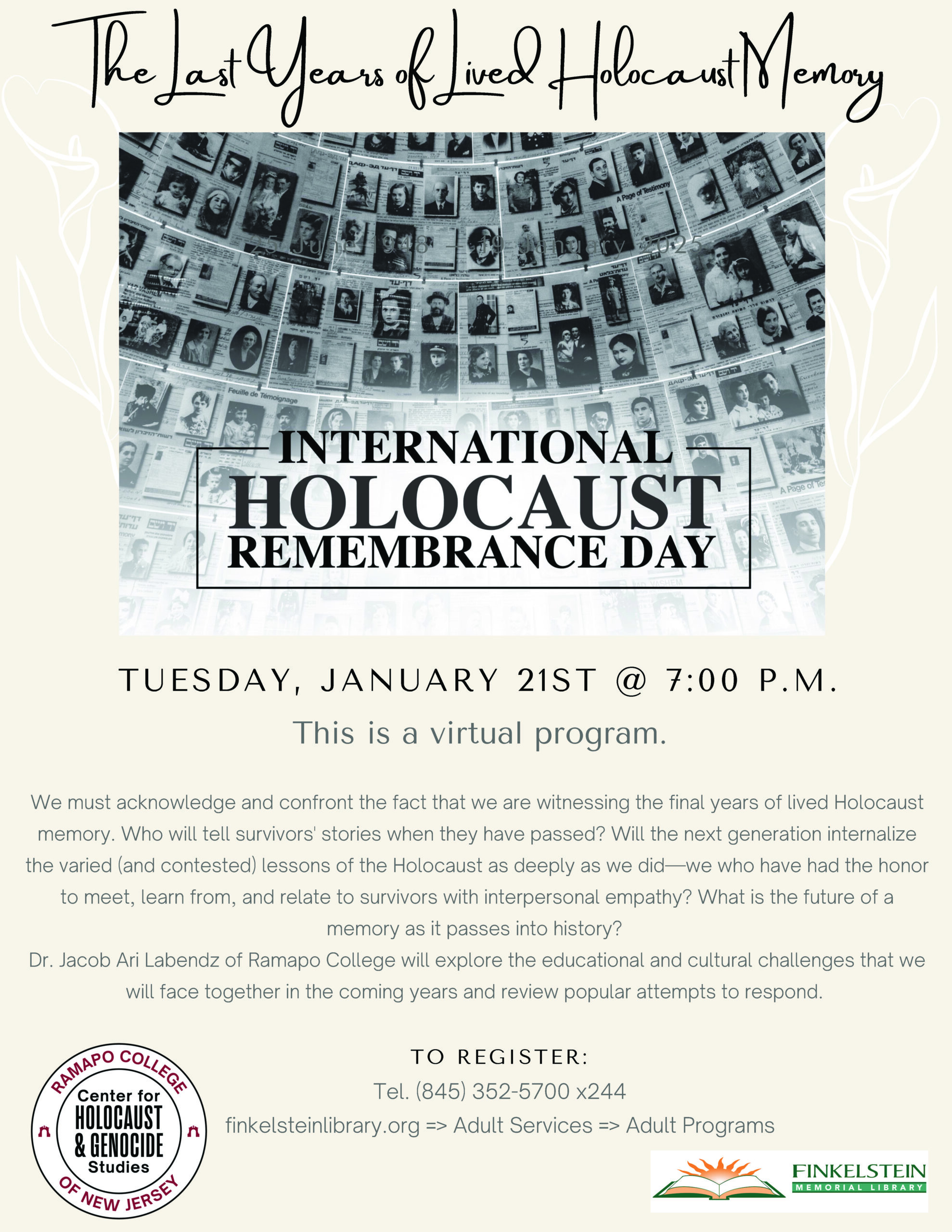 CHGS Events - Center for Holocaust and Genocide Studies (CHGS ...