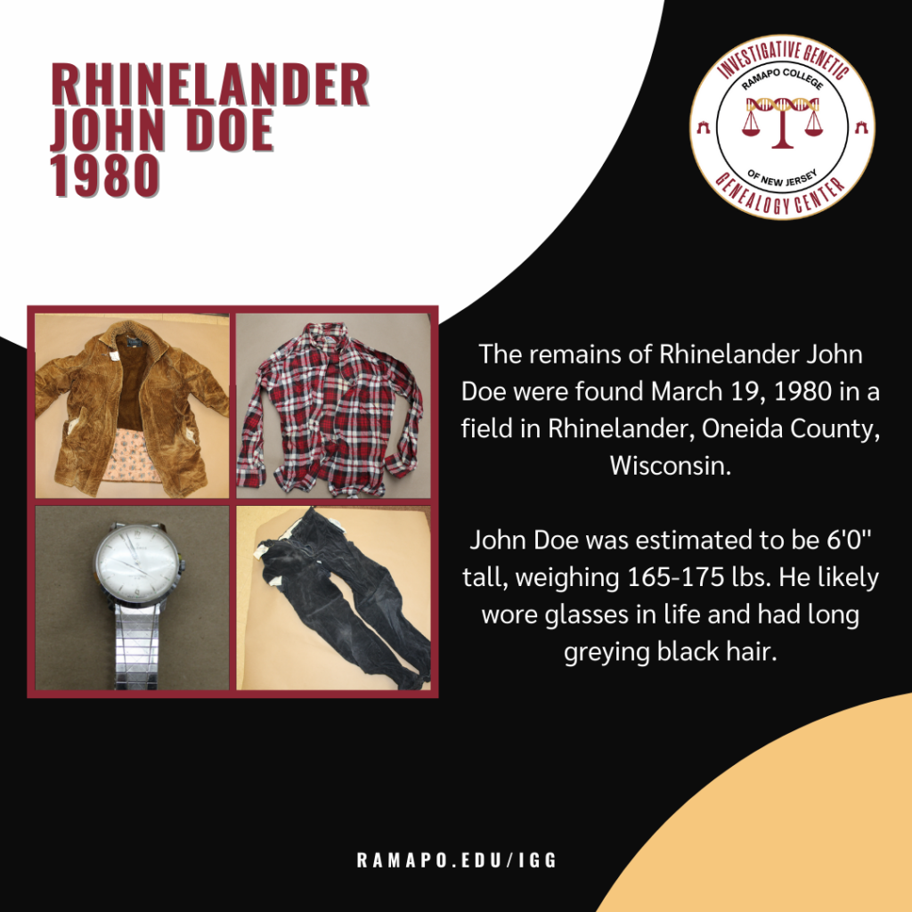 Cases - Investigative Genetic Genealogy Center (IGG) || Ramapo College ...